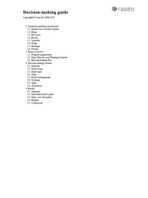 Decision Making Guide Project Management Pdf