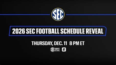 Sec Network Set To Showcase 2026 Sec Football Schedule Reveal