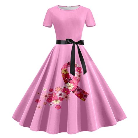 Cancer Dress Women Woman Maxi Dress Casual Cancer Dress Pink Ribbon