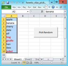 C Helper Use Vba Code To Pick Random Cells From The Currently Selected Cells In An Excel Workbook
