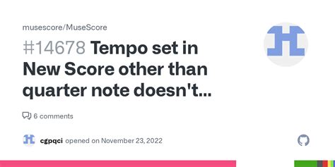 MU4 Issue Tempo Set In New Score Other Than Quarter Note Doesn T Reflect Supposed BPM Value