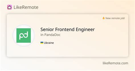 📩 Senior Frontend Engineer At 🏢 Pandadoc 📍remote Job In 🇺🇦 Ukraine Rlikeremote
