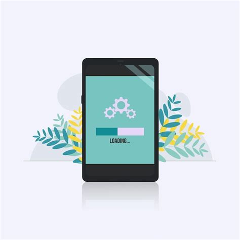 Premium Vector Phone Upgrade System Loading Bar Design Vector