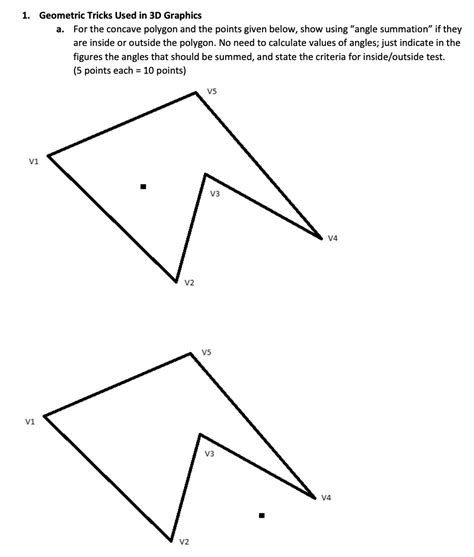 Solved 1 Geometric Tricks Used In 3d Graphics A For The