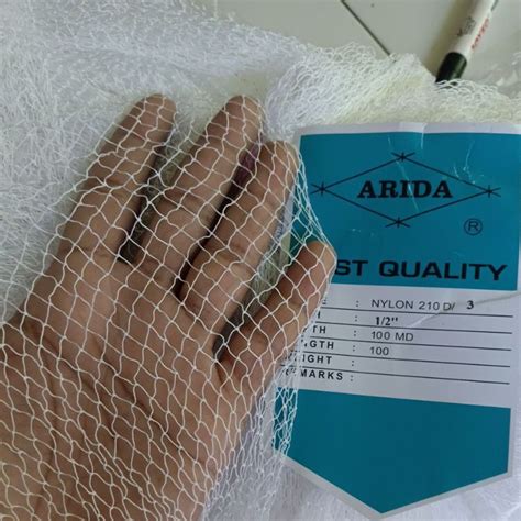 Jual Jaring Nilon Arida Bahan Anco Bahan Jala Lubang ½ Inch Jaring Ikan Kecil Jaring Udang