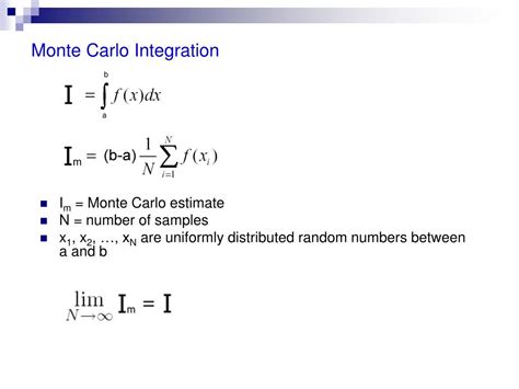 PPT Monte Carlo Integration PowerPoint Presentation Free Download ID 350642