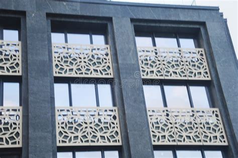 Facade Cladding Of The Building Decorative Panels With An Openwork Pattern In Combination With
