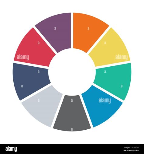 Infographic Pie Chart Cycle Presentation Diagram 9 Section Vector