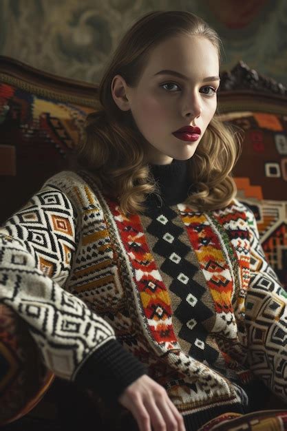 Premium Photo Dazzling Art Deco Bombshell A Swedish Model Embracing Haute Couture In An