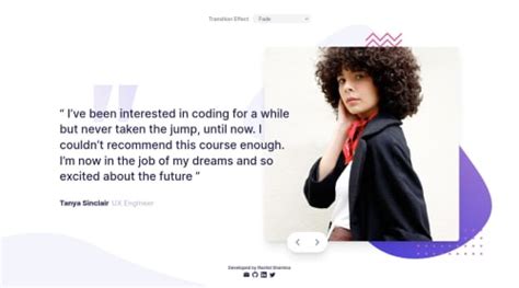 Frontend Mentor Responsive Testimonials Slider React Framer Motion Tailwind Css Coding