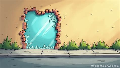 House Wall With Broken Glass Stable Diffusion Online