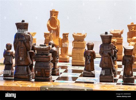 Decorative Ancient Chinese Chess Set With Beautiful Handmade Wooden