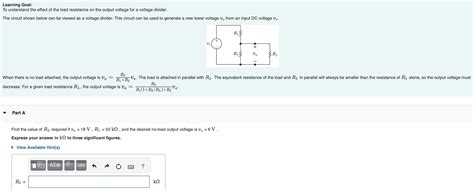 solved learning goal to understand the effect of the load