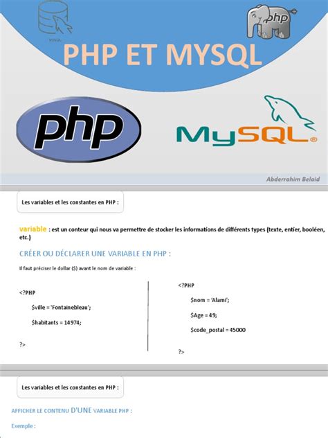 Php Et Mysql Pdf