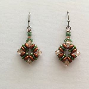 Virginia Beaded Earrings Pattern Etsy