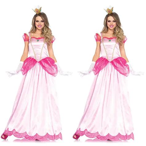 Adult Costume Sweet Princess Peach Cosplay Costume For Halloween Carnival Party Fantasia Fancy