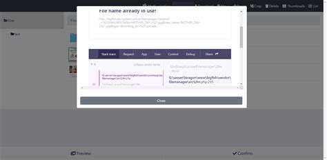 File Name Already In Use · Issue 1078 · Unisharplaravel Filemanager
