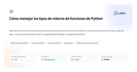 Cómo Manejar Los Tipos De Retorno De Funciones De Python Labex