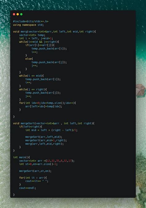 Cplusplus Dsa Mergesort Recursion Codingpractice Programming Md