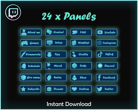 Twitch Panels Pack Streaming Panels Aesthetic Twitch Panels Etsy