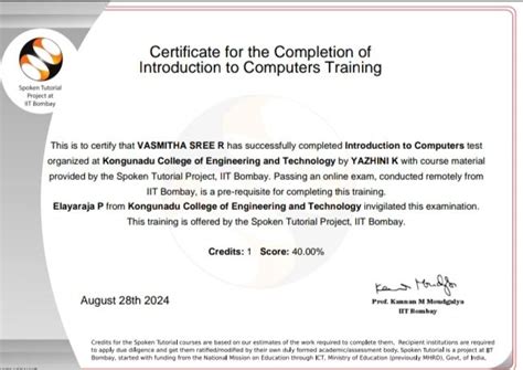 vasmitha vasmi on linkedin kongunadu completion iit spoken intro