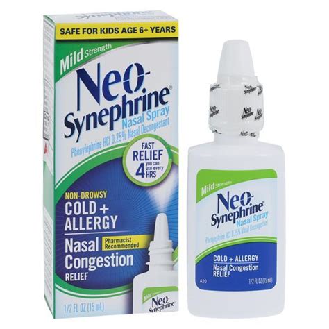 Neo Synephrine 0 25 Mild Spray 15ml Ace Southern