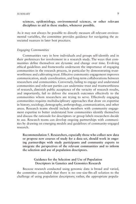 Summary Using Population Descriptors In Genetics And Genomics