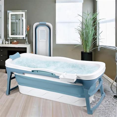 Duwiikab Portable Bathtub For Adult 56in Foldable Collapsible Tub