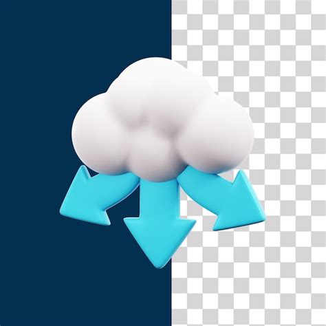 Premium Psd 3d Cloud Arrows Illustration