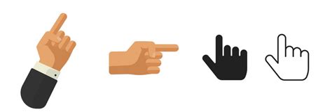 hand touch icon pointer click mouse cursor simple vector image