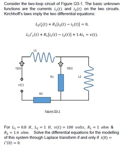 Solved Consider The Two Loop Circuit Of Figure Q3 1 The Chegg Com