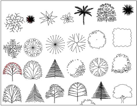 Trees Block View Dwg File Cadbull