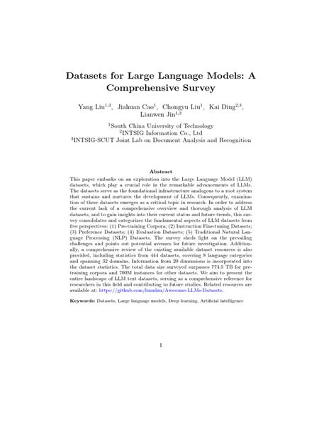 datasets for large language models a comprehensive survey pdf human
