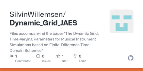 Github Silvinwillemsendynamicgridjaes Files Accompanying The