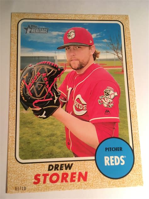2017 Topps Heritage High Number 5x7 Drew Storen Reds 573 D 0110 Gold