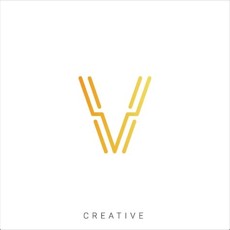 V 크리에이티브 로고 디자인 브랜딩 로고 디자인 터 일러스트레이션 현대 디자인 모노그램 디자인 프리미엄 벡터