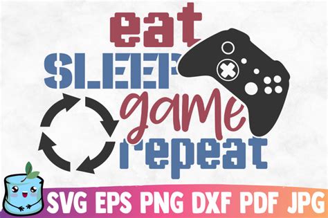 Eat Sleep Game Repeat By Mintymarshmallows Thehungryjpeg