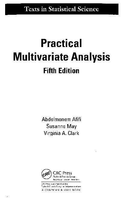 pdf practical multivariate analysis