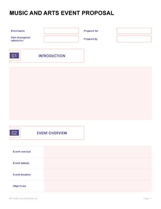 Free Event Proposal Templates Editable Word Google Docs