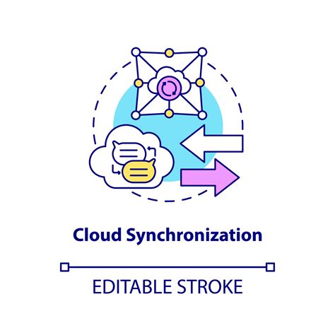 Cloud Synchronization Concept Icon 3235294 Vector Art At Vecteezy