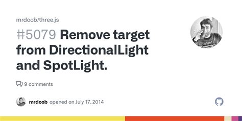 Remove Target From Directionallight And Spotlight · Issue 5079 · Mrdoobthreejs · Github