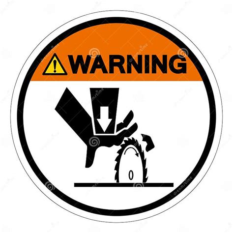 Warning Cutting Hazard Symbol Sign Vector Illustration Isolate On