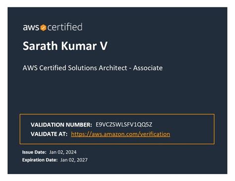 Sarath Kumar V On Linkedin Aws Awscertified Cloudarchitect