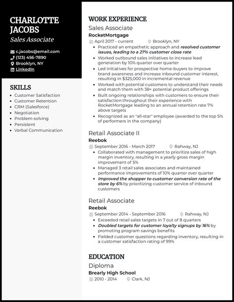 7 Sales Associate Resume Examples For 2025