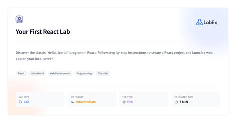 Your First React Lab Labex
