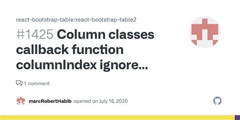Column Classes Callback Function Columnindex Ignore Hidden Columns
