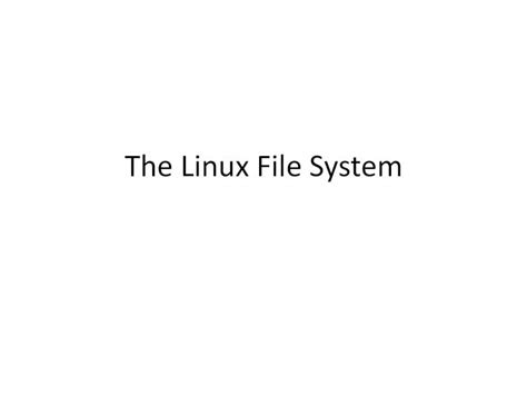 Pdf The Linux File System Arielacil · The Proc File System