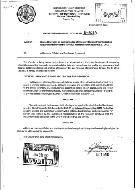 Bir Revenue District Office 115 Digos City Attention Tax Payers
