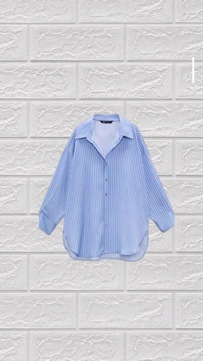 تنسيقات شميز لبني مخطط 🤍🩵 بدونموسيقى ملابس تنسيقات Shein Fashion