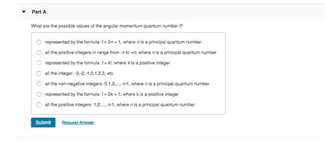 Solved Part B What Does The Angular Momentum Quantum Number Chegg